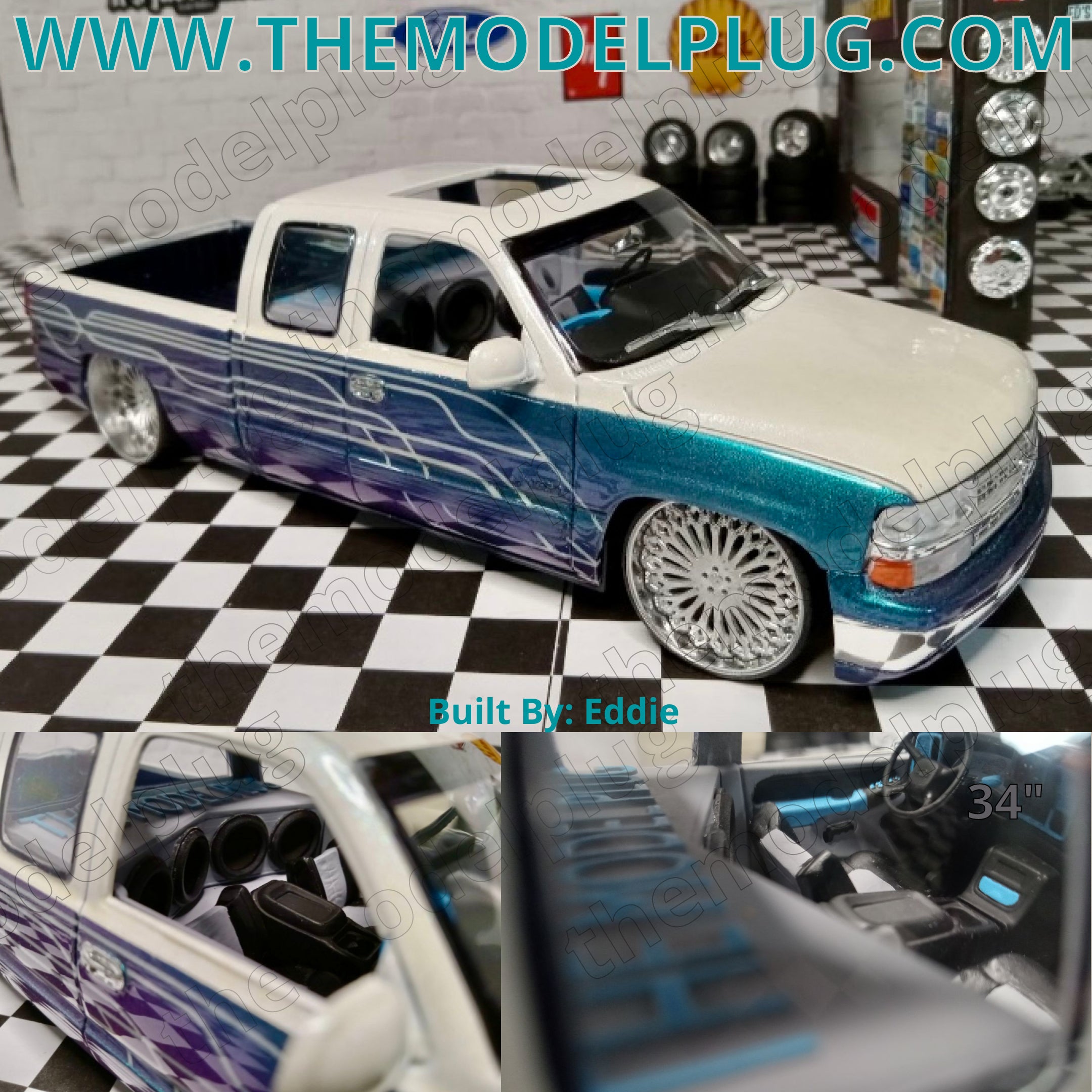 1/25 Scale - TMP D106 in 26"-30" Donk, Box Chevy, Big Rims, Trucks, SU ...