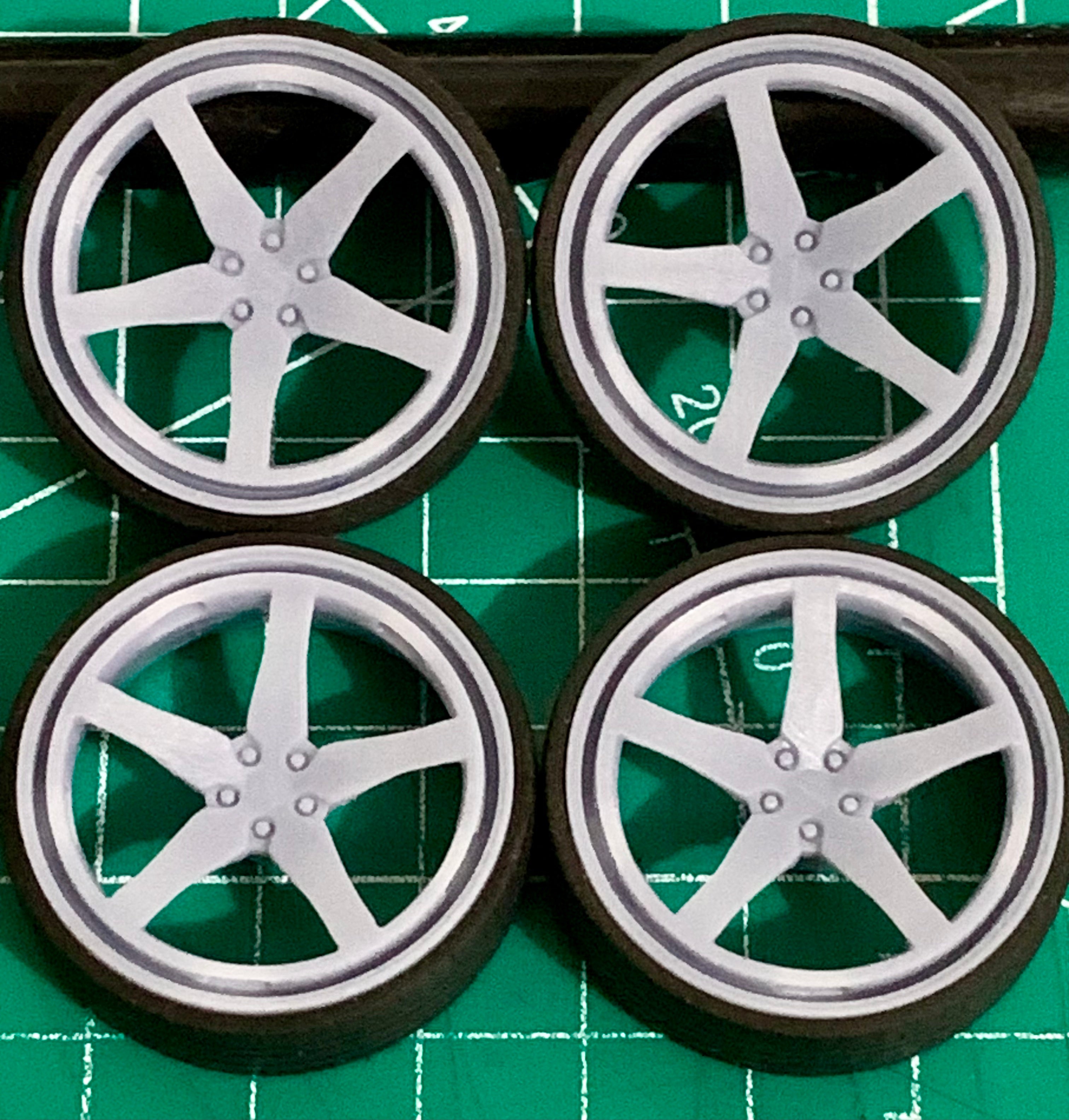 1/25 Scale 5-lug Rims – THE MODEL PLUG
